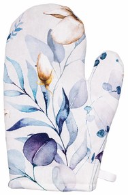 Tegatex Kuchyňská chňapka - Velké hnědé květy s modrými listy 18*25 cm