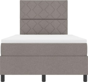 Postel s boxspringem s čelo Taupe 120 x 190 cm textil 3339452