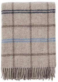 Vlněný pléd Tartan beige 130x200, Klippan Švédsko Béžová