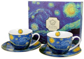 DUO STARRY NIGHT Šálek s podšálkem 250 ml - set 2 ks