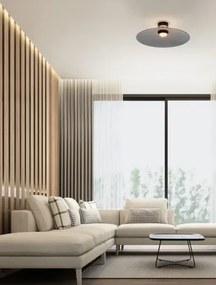 LED černo-kouřové moderní stropní svítidlo Polifemo