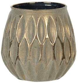 Zlatý skleněný svícen na čajovou svíčku Silvain - Ø 9*8 cm