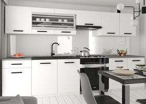 Kuchyňský nábytek 260 cm bílá matná s pracovní deskou  TOR PRIMO260/3/WT/WT/0/B1