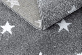 Dywany Łuszczów, Dětský kusový koberec Petit Cloud stars grey, 140x190, šedá, dětský pokoj