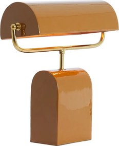 Oranžová kovová stolní lampa (výška 38 cm) Cardona – Light &amp; Living