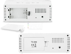 Verk Group Led budík led časovač led zrcadlo budík datum 4v1
