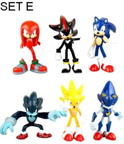 Různé sety figurek Ježek Sonic a přátelé Set: set E - 6 figurek