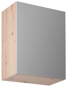 Horní kuchyňská skříňka LANGEN 60 cm; světle šedá / dub artisan