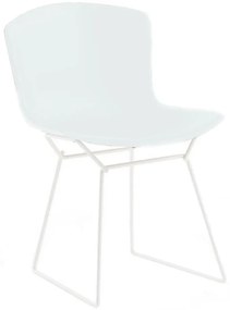 Výprodej Knoll designové jídelní židle Bertoia Plastic Side Chair - bílý plast/ podnož bílá