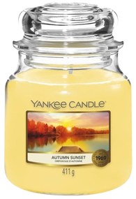 Yankee Candle Svíčka Yankee Candle 411 g - Autumn Sunset, žlutá barva, sklo, vosk