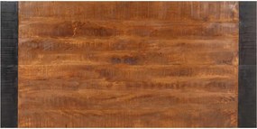 Jídelní stůl 140 x 70 x 76 cm masivní hrubé mangovníkové dřevo 289655