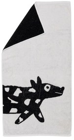 helen b Bavlněná osuška Dog 70 x 140 cm, bílá barva, textil