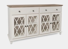 Komoda Avola 147 cm z masivu krémová/hnědá