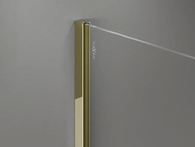 Mexen, Mexen Kioto-X sprchová stěna 100 x 200 cm, grafit 10 mm, zlatá - 800-100-101-50-40-X