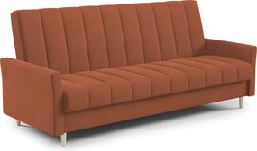 Eka Rozkládací pohovka SANY, 227cm Výběr nohou: Černé, Barva látky: Cihlová (Kronos 39)