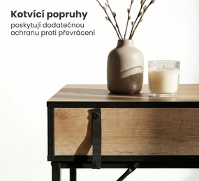 Konzolový stolek Modena 80 cm černý/dub Craft