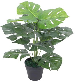 vidaXL Umělá rostlina monstera s květináčem 45 cm zelený