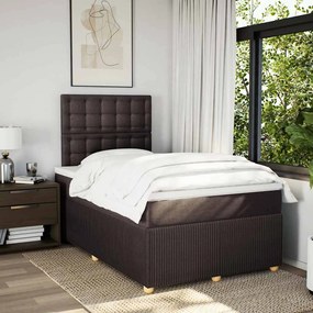Box spring postel s matrací tmavě hnědá 120x200 cm textil 3294340