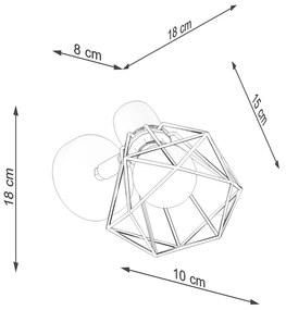 Bodové svítidlo Artemis, 1x bílé drátěné stínítko, (možnost polohování)