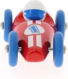 Vilac Závodní auto GM červené s modrými koly / od 2 let