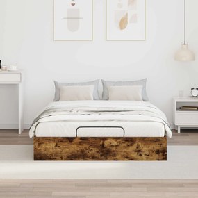 Ottoman postel Uzený Dub 203 x 150 x 25 cm Dřevěný materiál 3409225