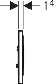 Geberit Sigma10 - Ovládací tlačítko splachování chrom