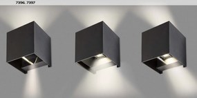 RABALUX Venkovní nástěnné osvětlení SOLIN, 10x10x10cm, matné černé, IP54 007396