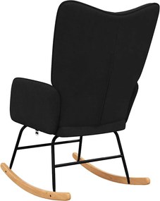 Houpací křeslo černé textil 328013