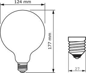 Philips Classic G120 E27 / LED žárovka / 13W / 2000 lm / teplá bílá /