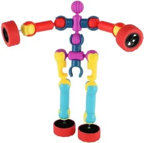 TEDDIES Stavebnice kostky / Plast / 2 barvy / 24,5 x 23 cm / od 3 let