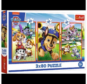 Trefl Puzzle 3x80 Psí gang Tlapková patrola/Paw Patrol  18x27,5cm v krabici 29x19x4cm
