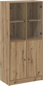 Highboard s dvířky dub artisan 68x37x142 cm kompozitní dřevo 3318723