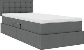 Postel s úložným prostorem a matrací Tmavě šedá 90 x 200 cm 3370609