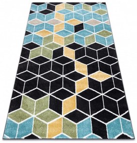 Kusový koberec 3D Kostky modrý 140x190cm