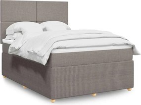 Box spring postel s matrací taupe 140x200 cm textil 3292076