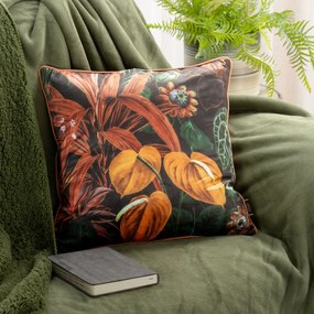 DEKORAČNÍ POVLAK NA POLŠTÁŘ VELVET104 45X45 CM KVĚTY