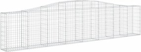 Klenuté gabionové koše 8 ks 400x30x80/100 cm pozinkované železo 3145819