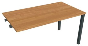 Stůl pracovní řetězící rovný 140 cm - Hobis Uni US 1400 R Dekor stolové desky: olše, Barva nohou: černá