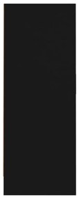 Botník černý 60 x 35 x 92 cm dřevotříska - Default Title