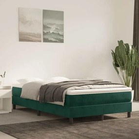 Box spring postel s matrací tmavě zelená 120x190 cm samet 3269680