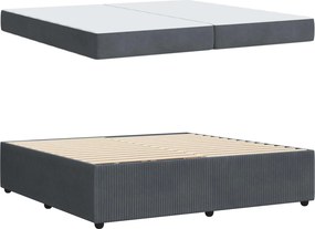 Rám postele Tmavě šedá 200 x 200 cm textil 3398439