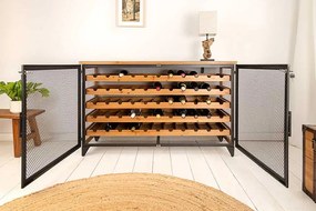 Designová vitrína na víno Winebar 127 cm jedle