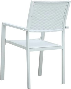 9dílný zahradní jídelní set bílý 3099262