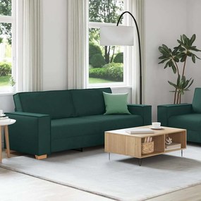 2dílná sedací souprava s poduškami tmavě zelená textil 3324696