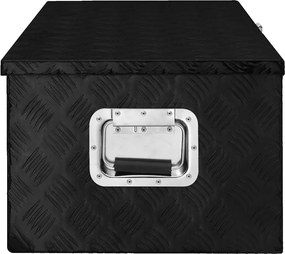 Úložný box černý 90 x 47 x 33,5 cm hliník 152255