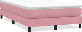 Postel Box Spring bez matrace růžová 120x210 cm samet 3315824