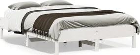 vidaXL Rám postele 140 x 190 cm masivní borovice [842714] Barva: Bílá