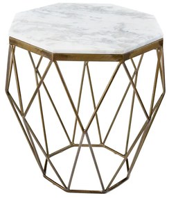 Massive home | Odkládací stolek DIAMOND NOBLES 50 CM bílý mramor