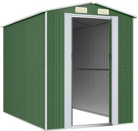 Zahradní kůlna zelená 192x274x223 cm pozinkovaná ocel 3147428