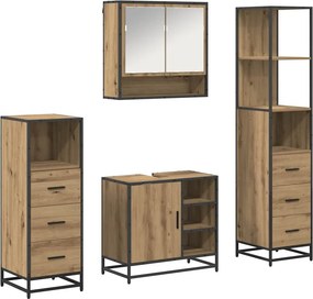 Sada koupelnového nábytku 4 ks Artisanový dub 65 x 33 x 60 cm 3402543